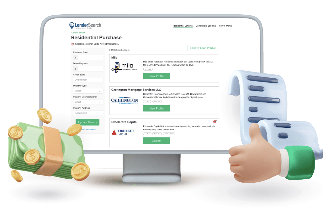 Lender Search by Scotsman Guide